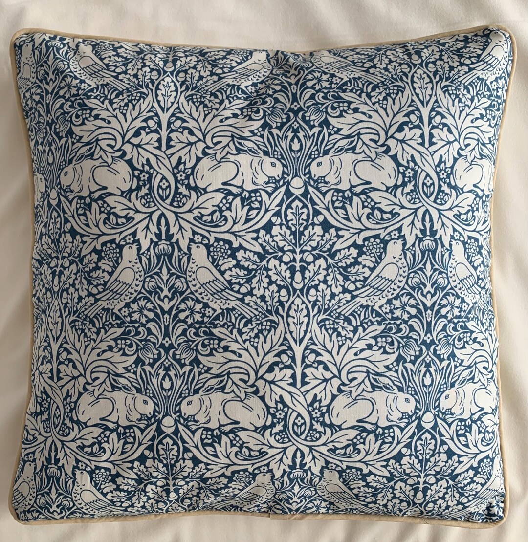 William Morris Brer Rabbit Cushion Cover Navy - Etsy