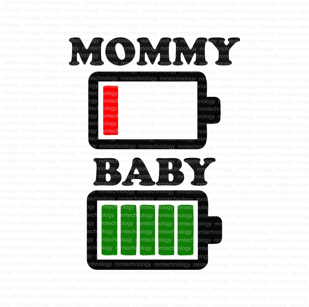 SVG Files, Silhouette Files, Battery Mom, Battery Baby, Funny Files ...