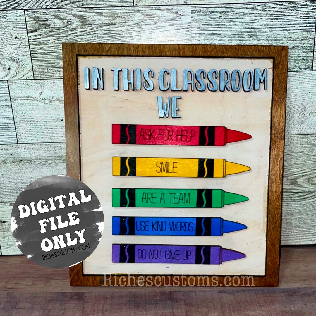 Teacher Rules Laser File - Etsy