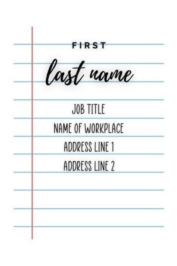 Lined Paper Email Signature - Etsy