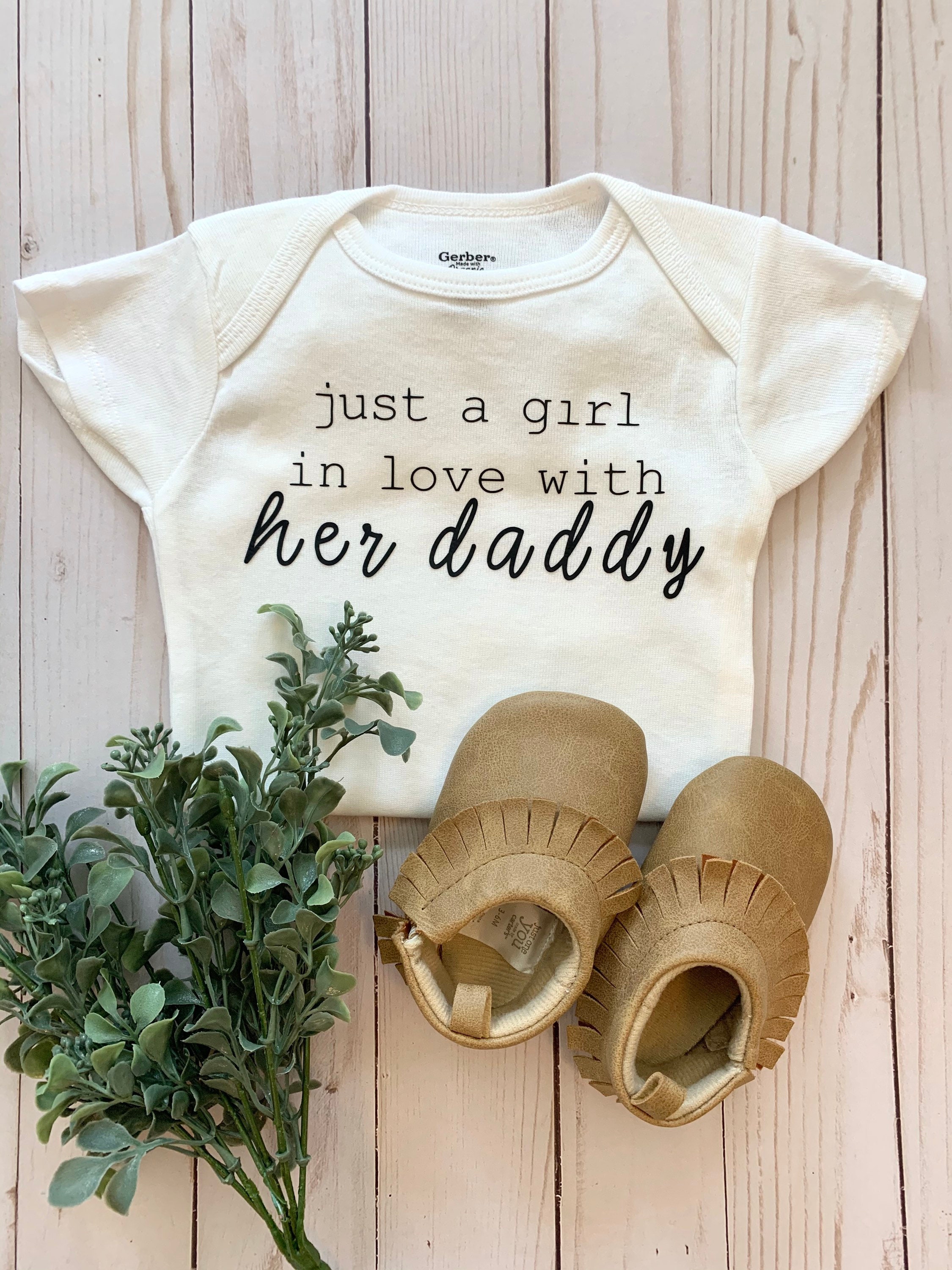 Baby girl onesie daddys girl newborn outfit | Etsy