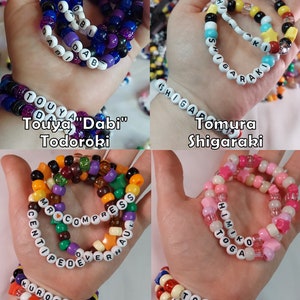 Small MHA Character Kandi Bracelets - Etsy