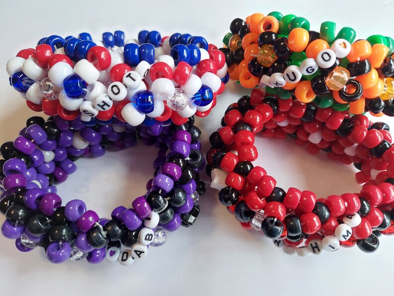 Large MHA Character Kandi Bracelets - Etsy