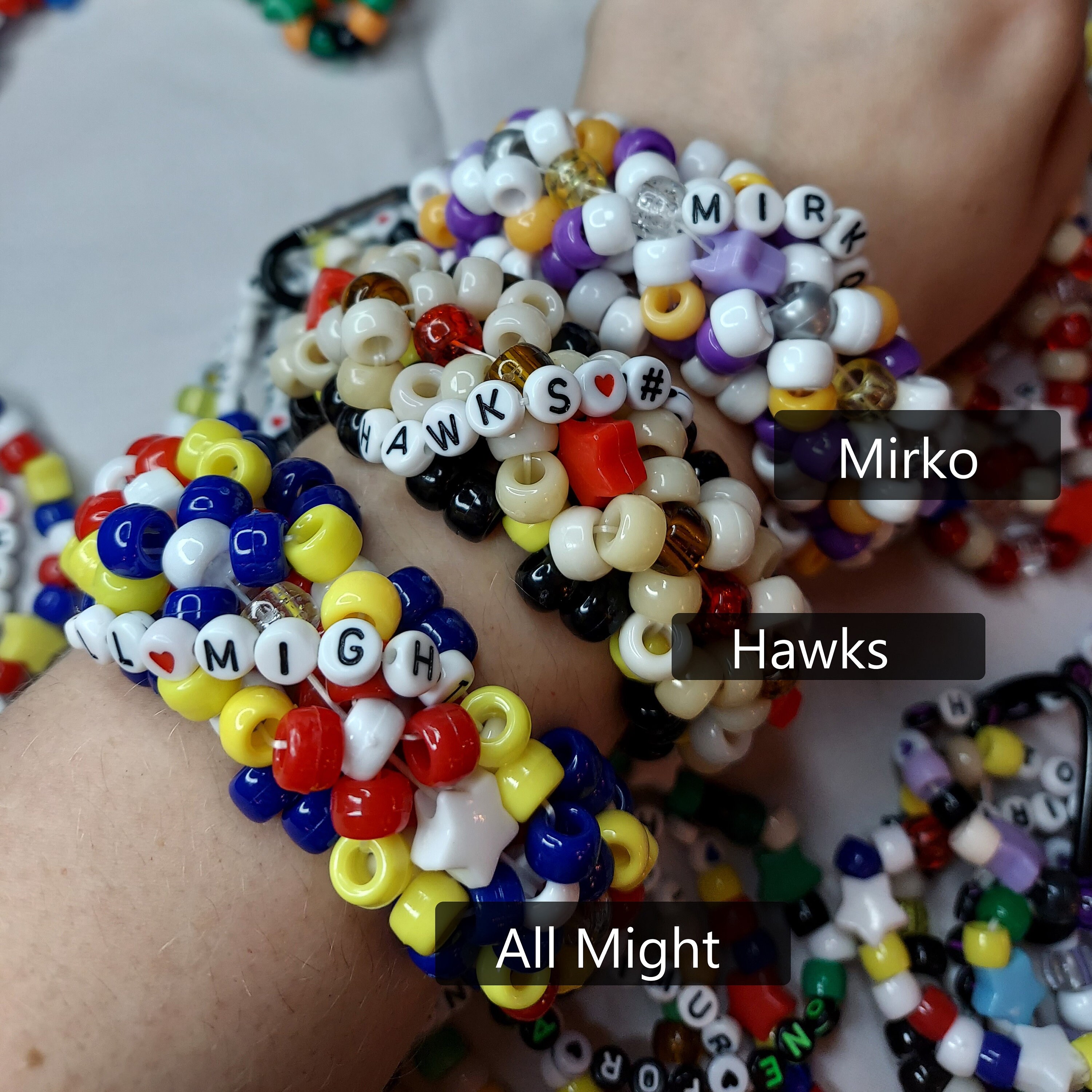 Large MHA Character Kandi Bracelets - Etsy