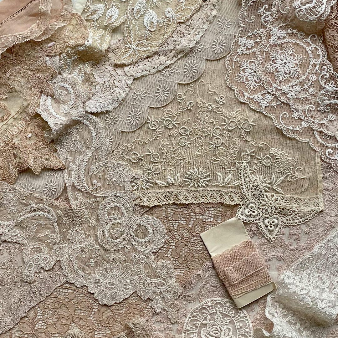 Antique Vintage Lace Items, Lingerie Lace, Pretty Floral Trims Collars ...