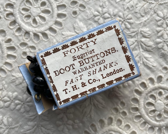 Antique Victorian Boot Buttons, Tiny Little Box of Buttons Suitable for ...