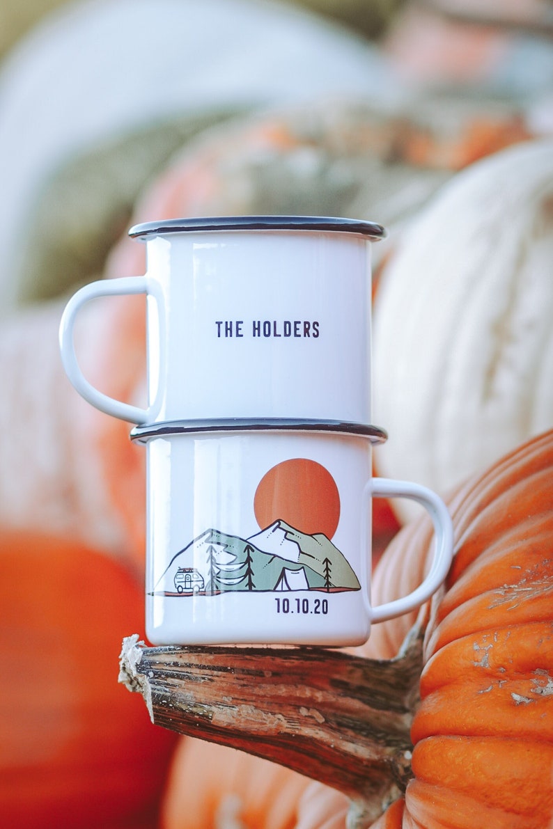 Wedding Gift Unique Engagement Camping Mug Custom Personalized, Fun ...