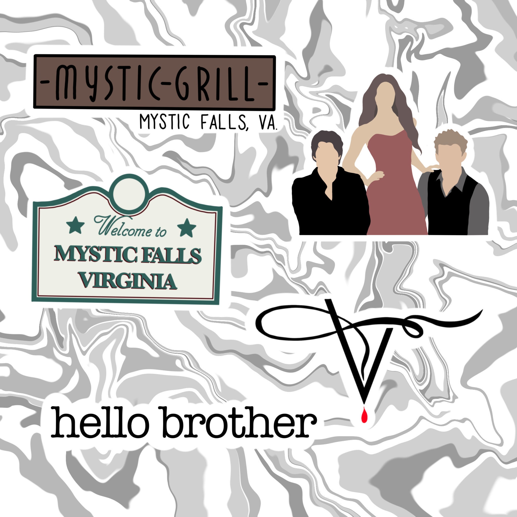 The Vampire Diaries Sticker Bundle | Etsy