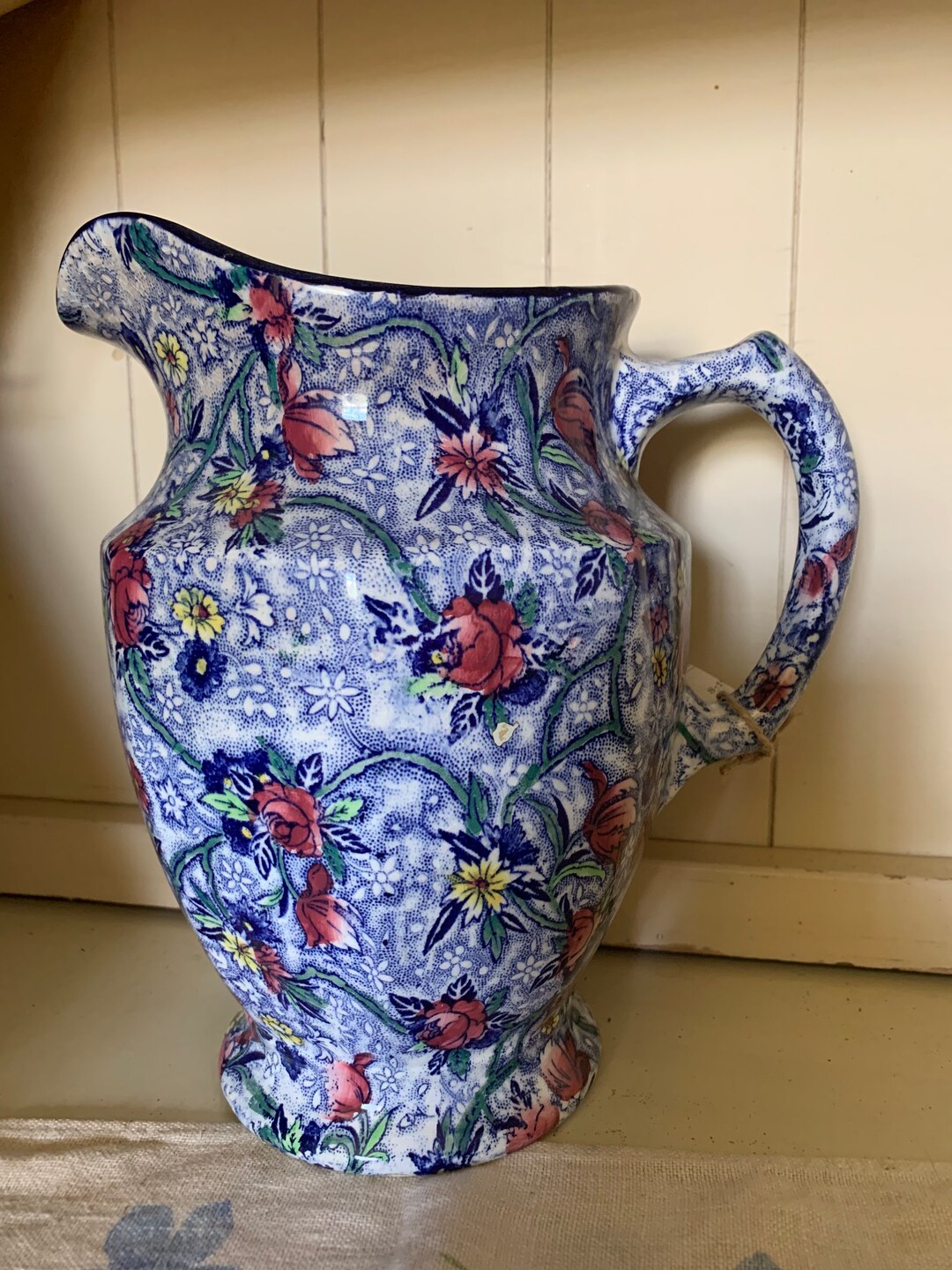 Vintage Maling Ware Chintz Pitcher Rintons Tea Ltd. on Tynes - Etsy