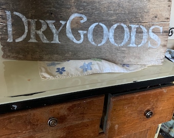 Primitive Dry Goods Sign - Etsy