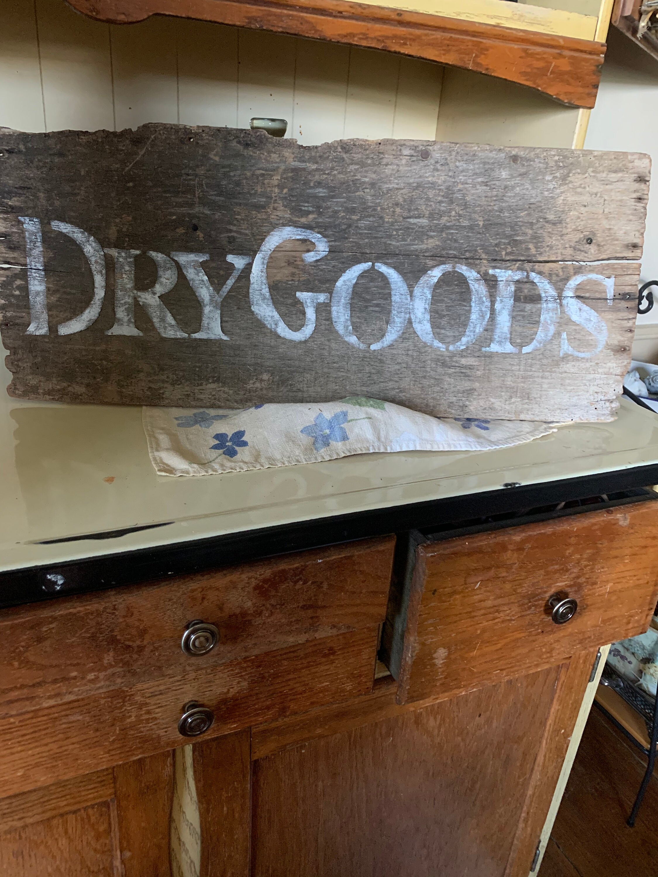 Homemade Dry Goods Sign on Antique Wood - Etsy
