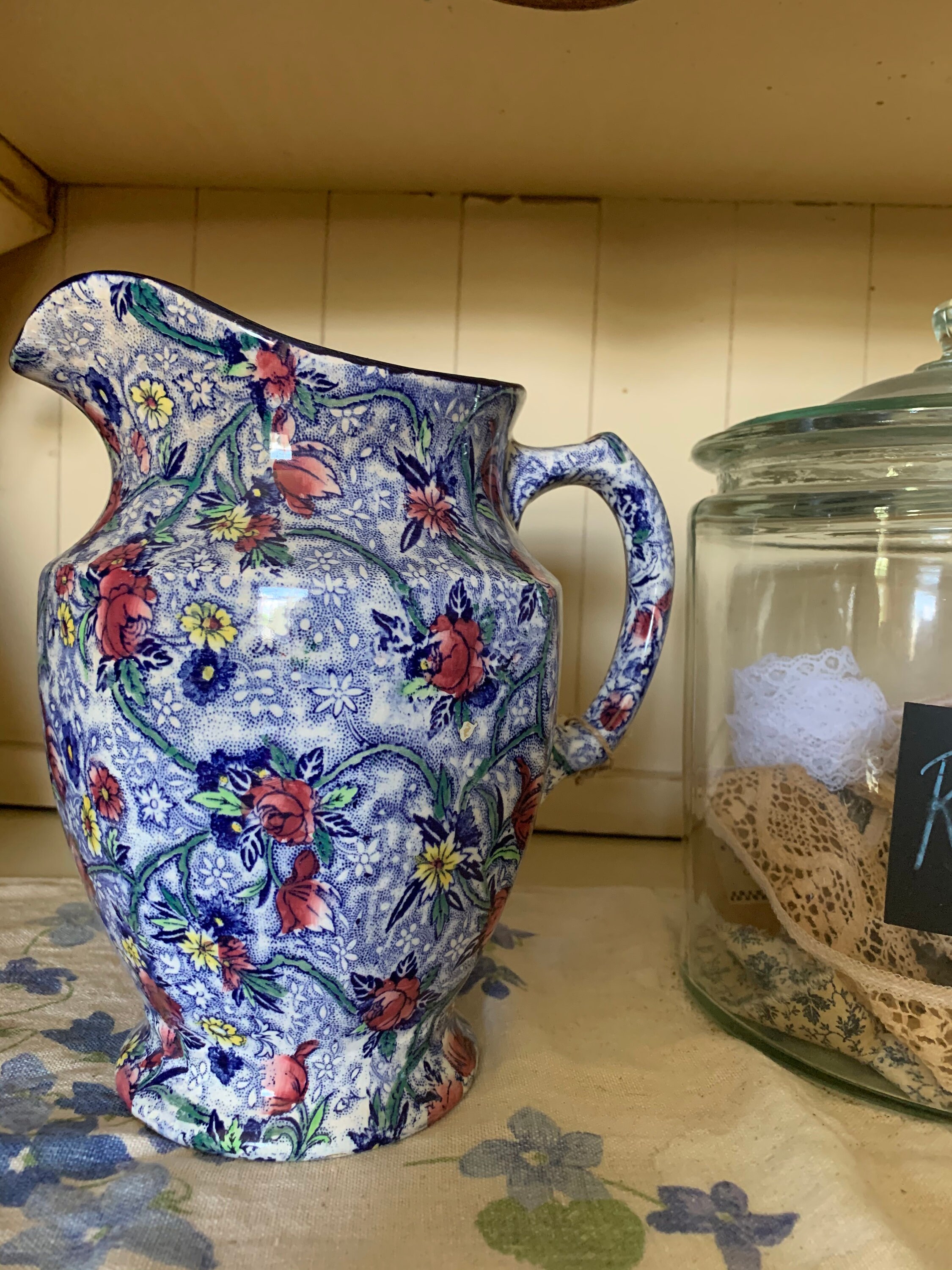 Vintage Maling Ware Chintz Pitcher Rintons Tea Ltd. on Tynes - Etsy