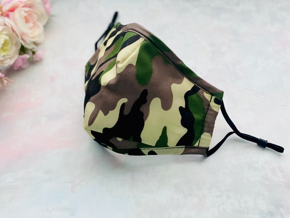 Adult Camo Cotton Face Mask Reusable Face Mask Military | Etsy