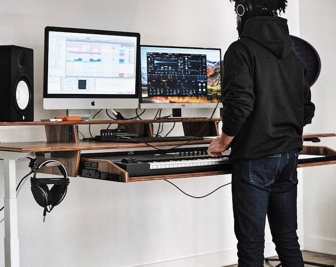 American Walnut Sit-stand Studio Desk - Etsy