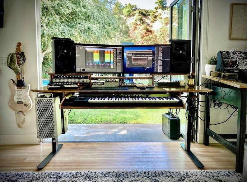 SIT/STAND Music Studio Desk Height-adjustable Keyboard Tray - Etsy