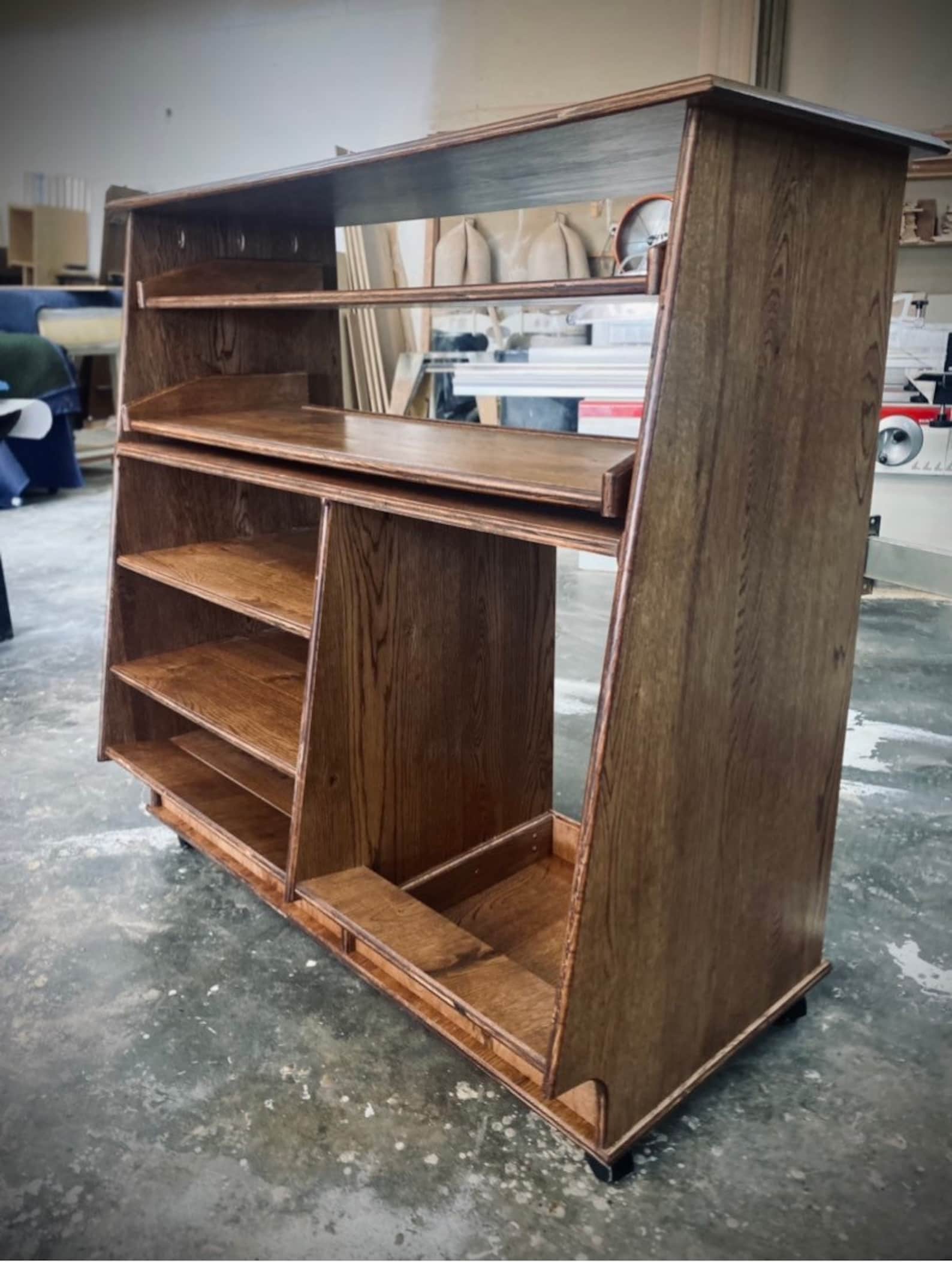 8-12U Slanted SIDECAR Audio Rack | (2) 43” Keyboard Trays | Storage ...