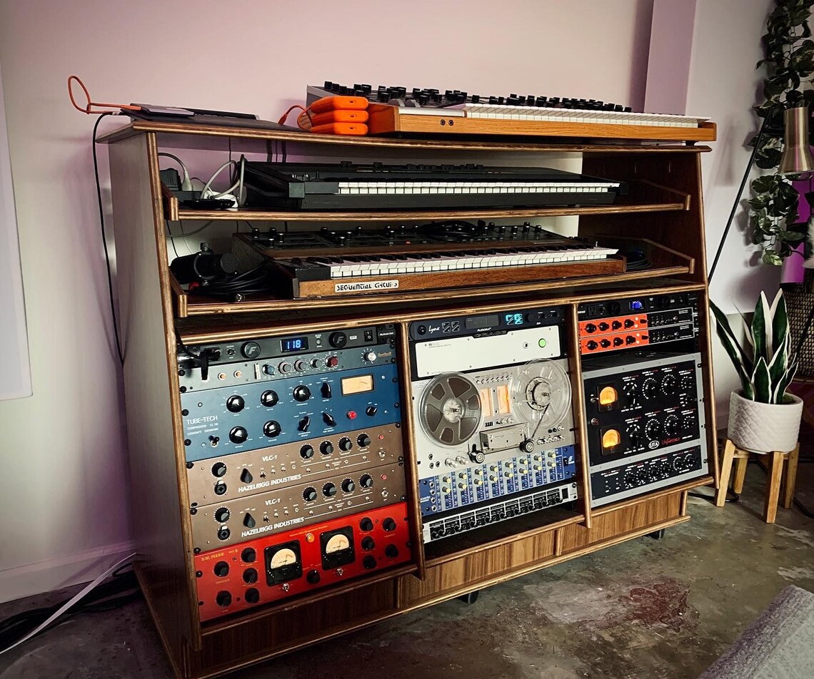 TRIPLE 8-12U Slanted SIDECAR Rack / 1-2 Synth Trays - Etsy