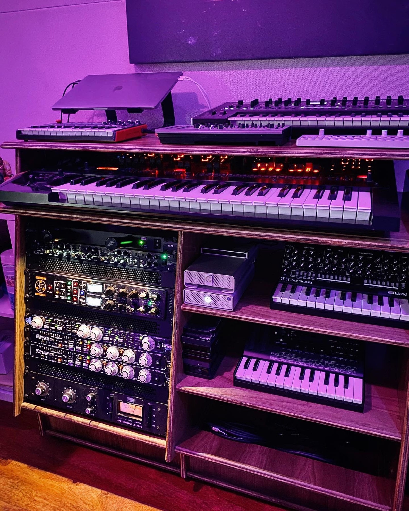 8-12U Slanted SIDECAR Audio Rack Keyboard Tray for a 49/61 | Etsy