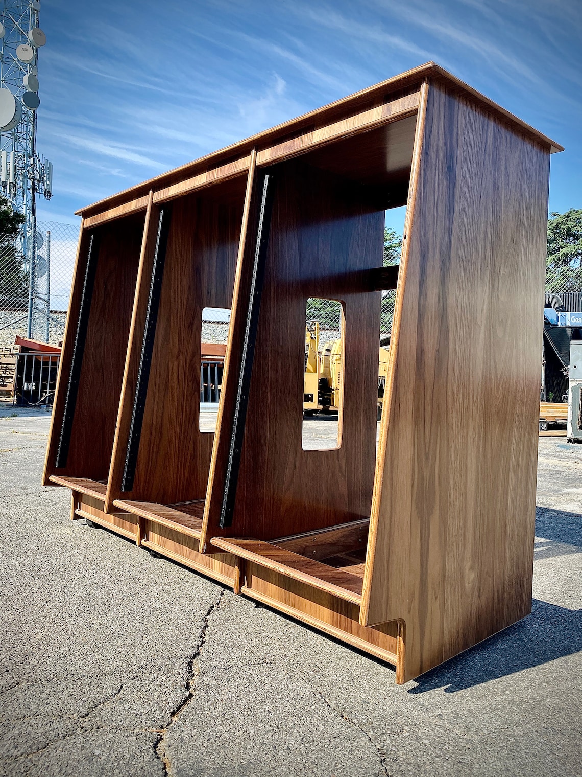 Triple 8-16U Slanted Audio Rack Optional Rear Racks | Etsy