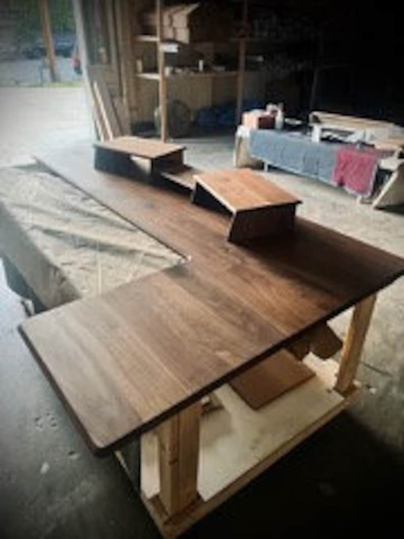 Sit-stand L-shaped Studio Corner Desk | 3-leg Imovr Base | Recording ...