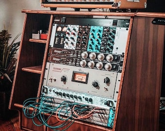 14U SLANTED STUDIO RACK Sidecar With Drawer | Angled Audio Rack ...