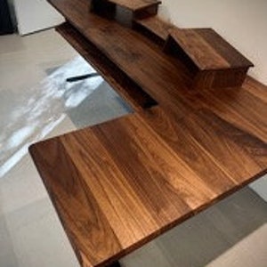 Sit-stand L-shaped Studio Corner Desk | 3-leg Imovr Base | Recording ...