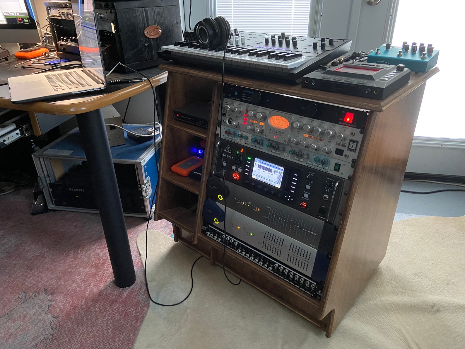 8-16U Slanted SIDECAR AUDIO RACK Storage Shelves | Etsy