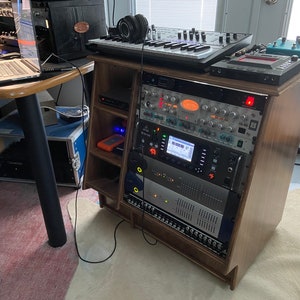 8-16U Slanted SIDECAR AUDIO RACK | Storage Shelves - Etsy