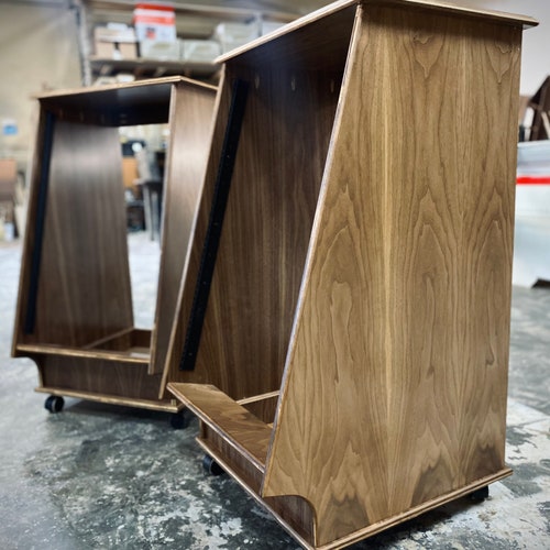 14U SLANTED STUDIO RACK Sidecar With Drawer Angled Audio - Etsy