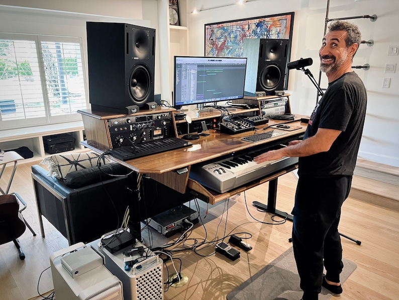 SIT/STAND Music Studio Desk | Height-adjustable Keyboard Tray ...