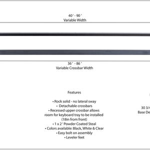 DIY A-frame Steel Desk Base | Double Crossbars - Etsy