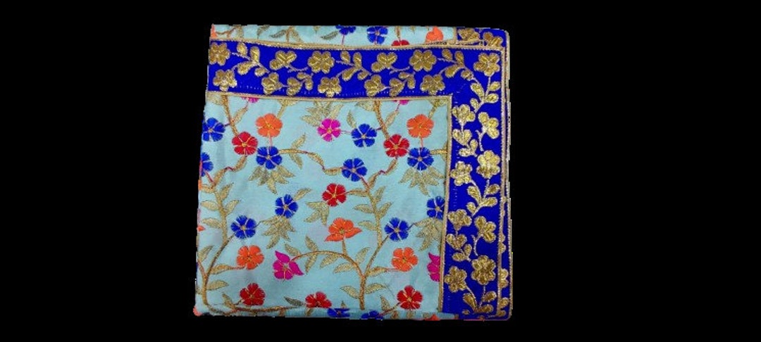 Rumala Sahib Double Set sky Blue With Heavy Threadwork and - Etsy