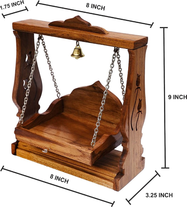 Laddu Gopal Jhula Wooden Ladoo Gopal Jhula for Janmashtami Bal - Etsy