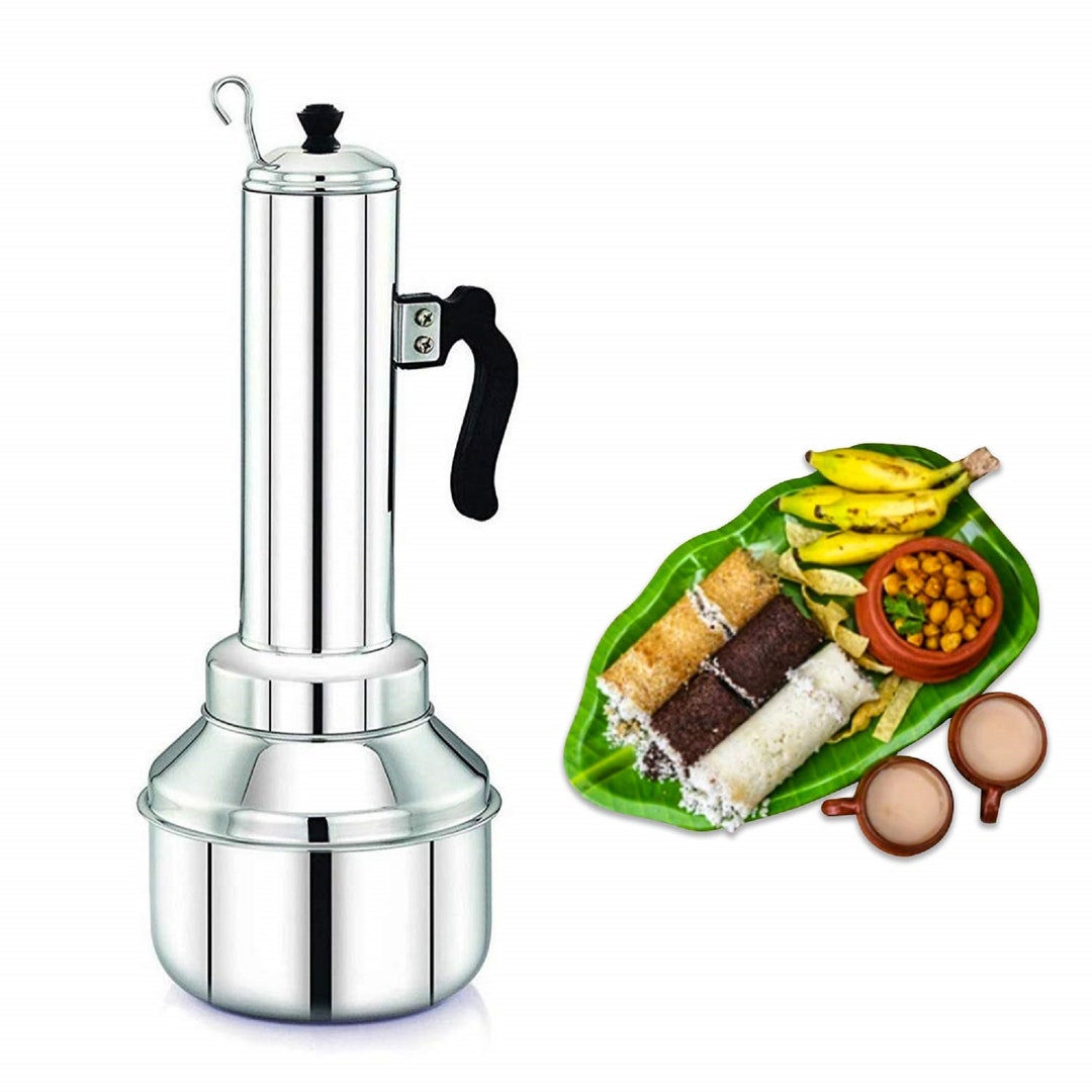 Stainless Steel Puttu Kudam Chirattaa Puttu Maker With Steamer Plate ...