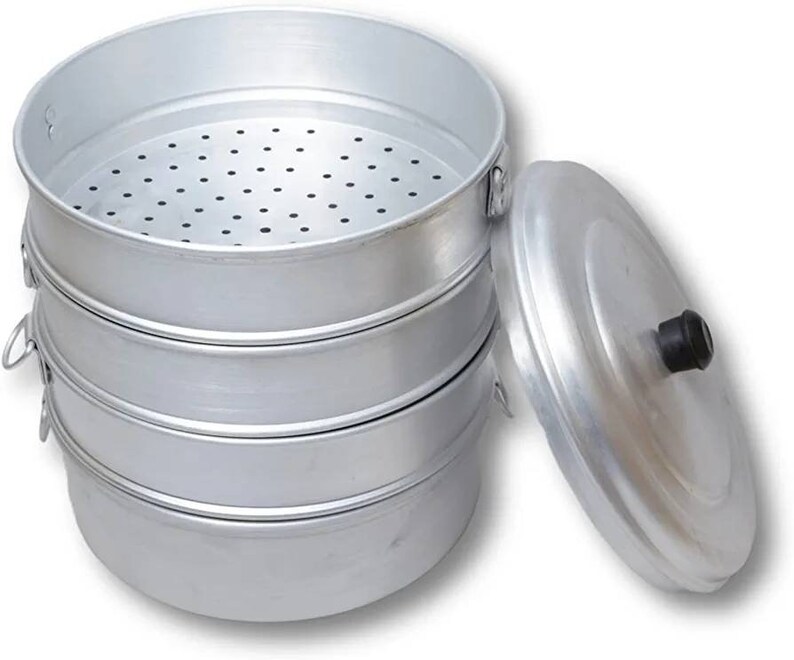 Aluminum Momos Steamer 8 Inch Diameter 4 Tier Aluminium Momos Steamer ...