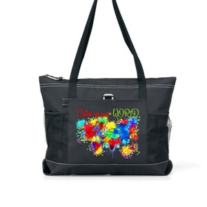 Personalized Color up Your World Tote Bag - Etsy