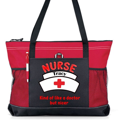 Personalized Floral Wreath Caregiver Tote Bag Available in 7 - Etsy