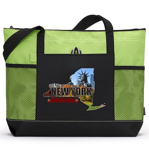 Personalized New York Apple Tote Bag, Available in 7 Colors - Etsy