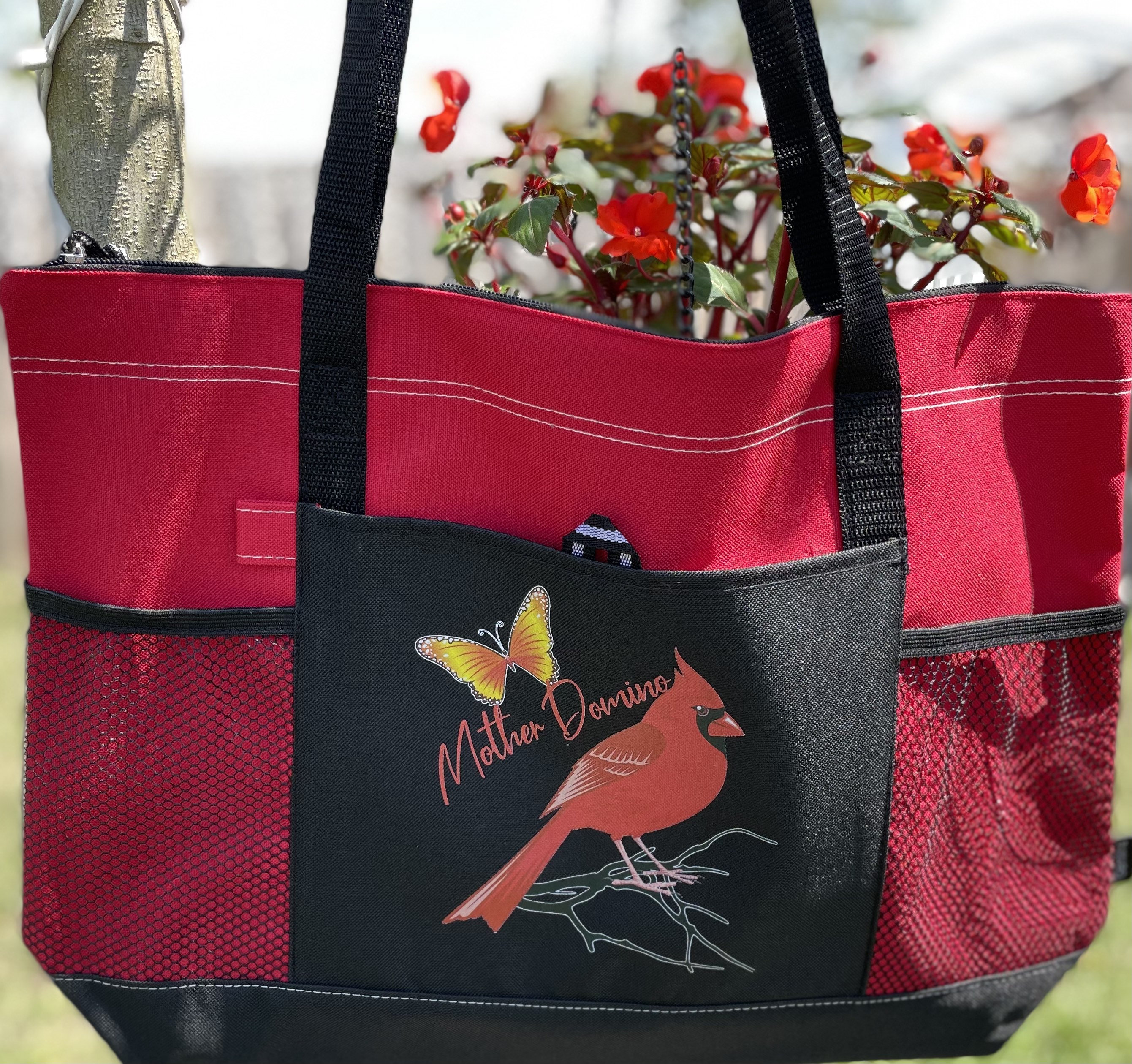 Personalized Cardinal Tote Bag Available in 7 colors | Etsy