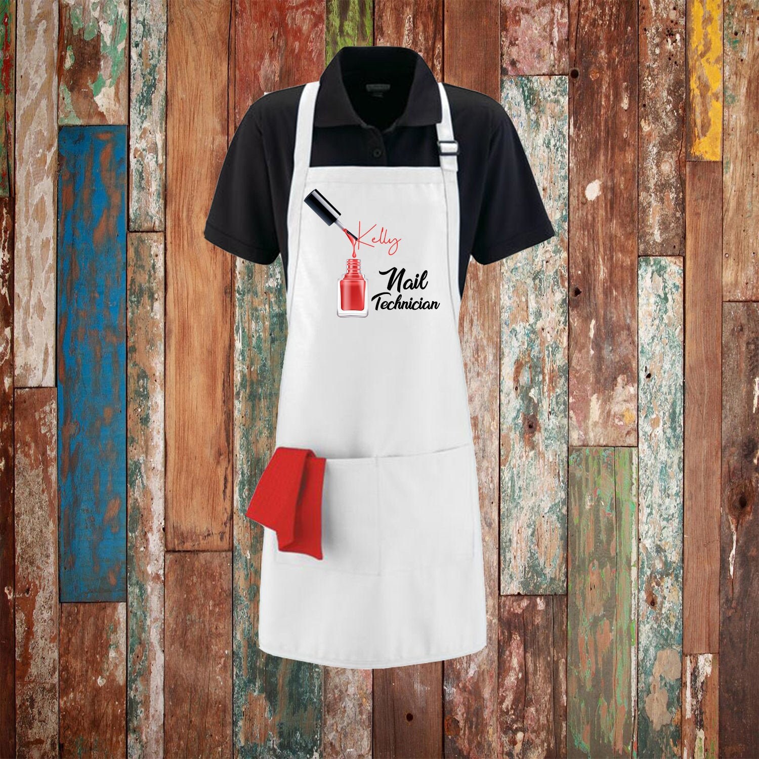 Personalized Nail Technician Apron Available in 3 Colors - Etsy