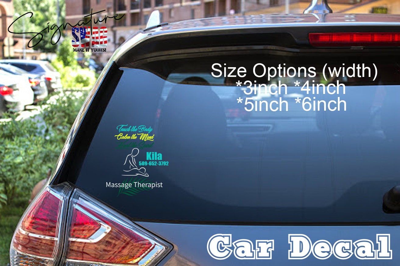 Personalized Massage Therapist Car Decal | Etsy Australia
