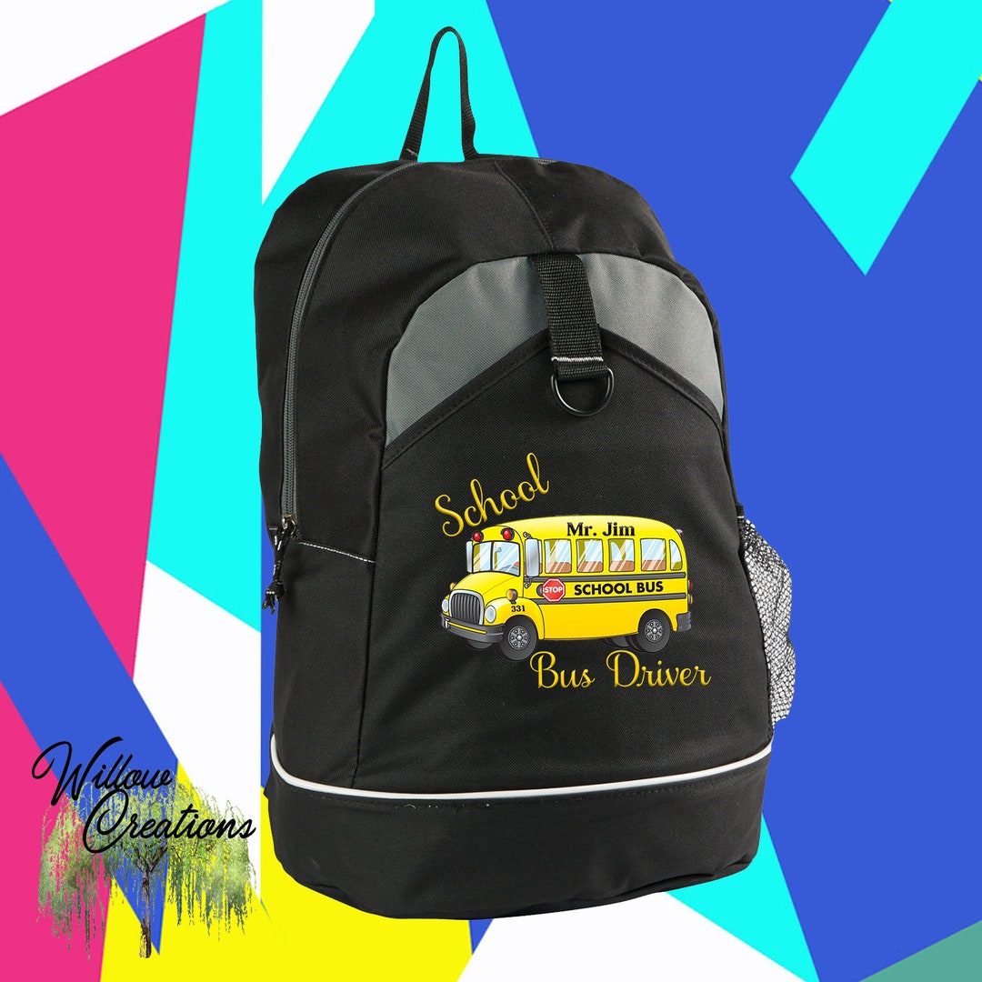Personalized School Bus Driver Canyon Backpack - Etsy