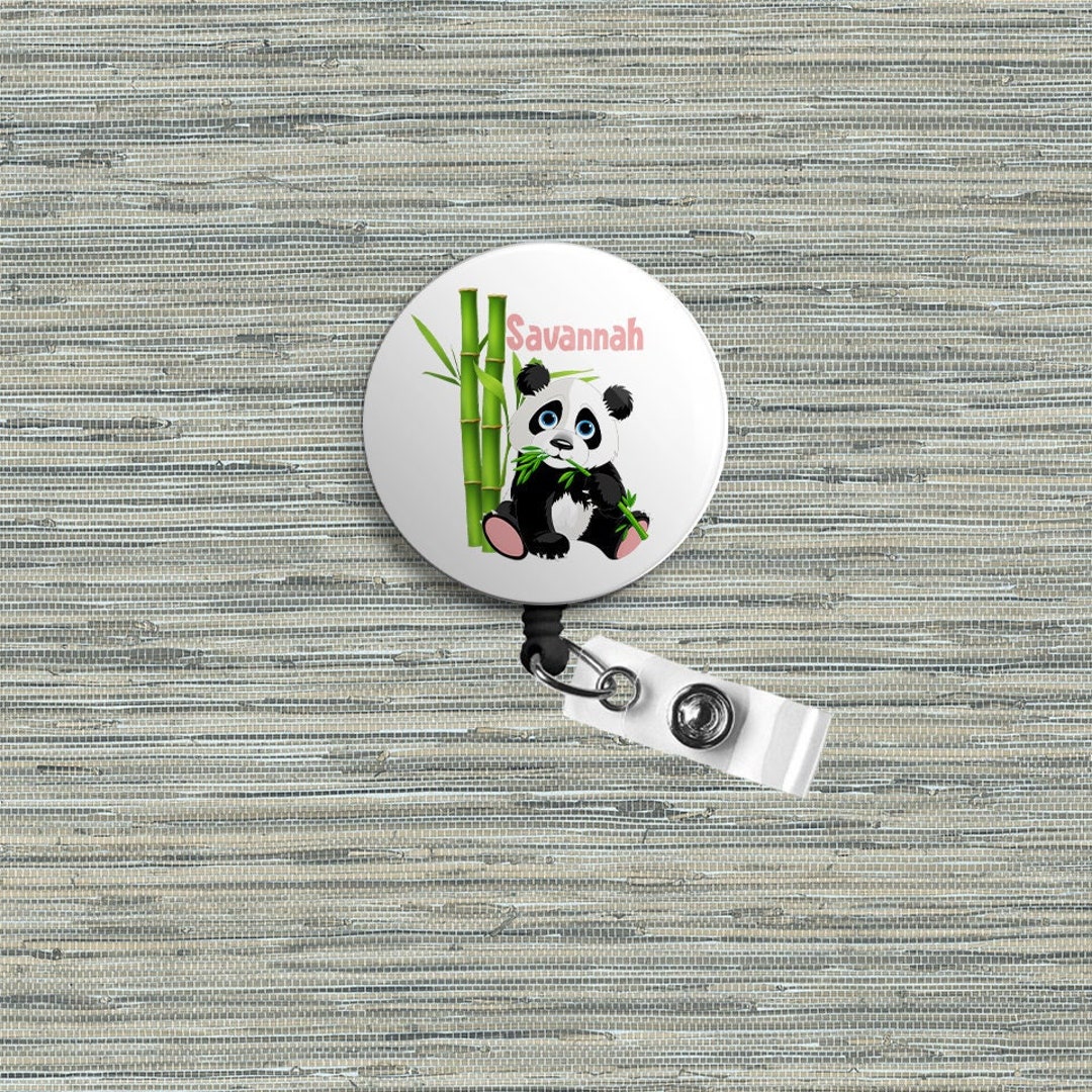 Personalized Perfect Panda Retractable Badge Reel, Belt or Alligator ...