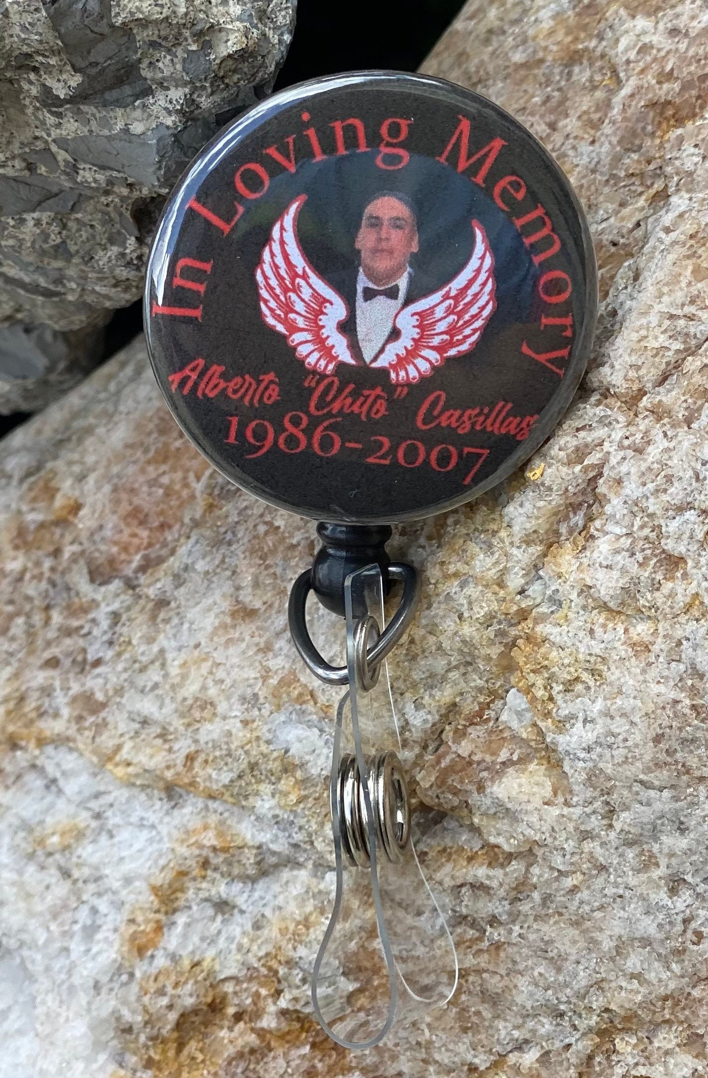Personalized in Loving Memory Retractable Badge Reel Belt or - Etsy