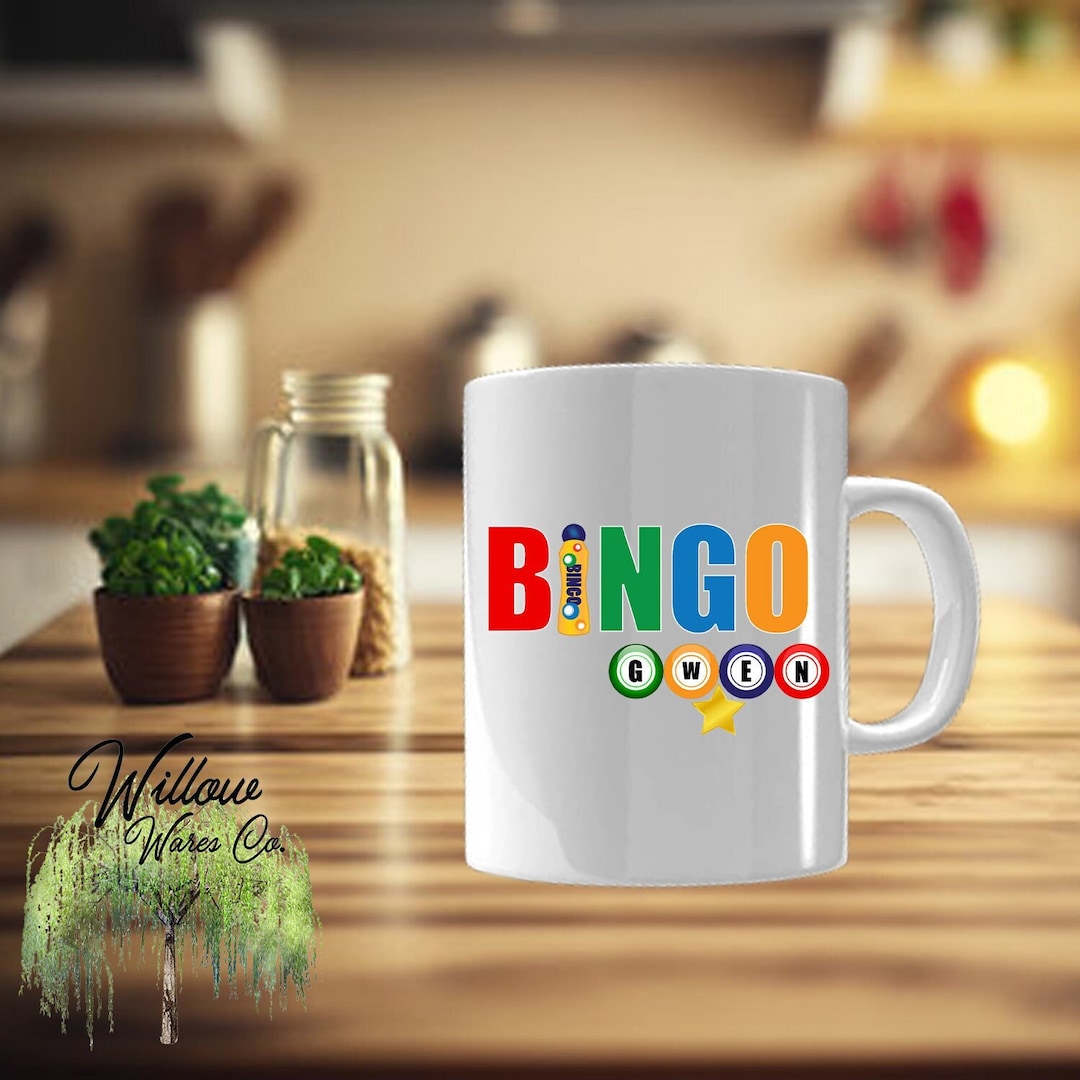 Personalized Bingo Bold Ceramic Mug - Etsy