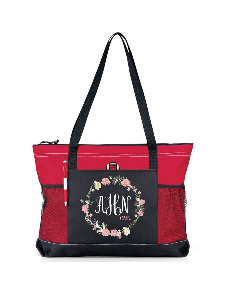 Personalized Nurse Monogram Tote Bag Available in 7 Colors - Etsy