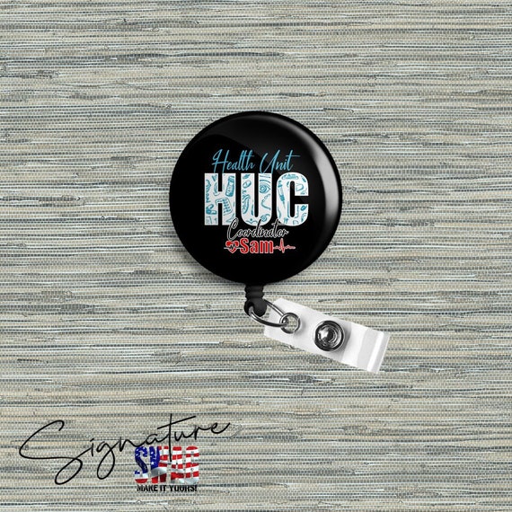 Personalized Health Unit Coordinator BOLD Retractable Badge - Etsy