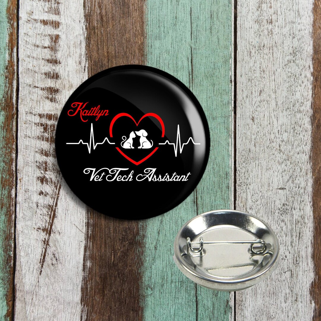 Dog/cat EKG Vet Tech/vet Tech Assistant Button - Etsy