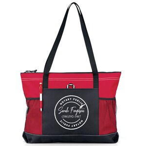 Personalized Notary Public Streamlined Tote Bag, Available in 7 Colors ...