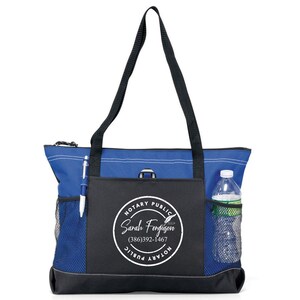 Personalized Notary Public Streamlined Tote Bag, Available in 7 Colors ...